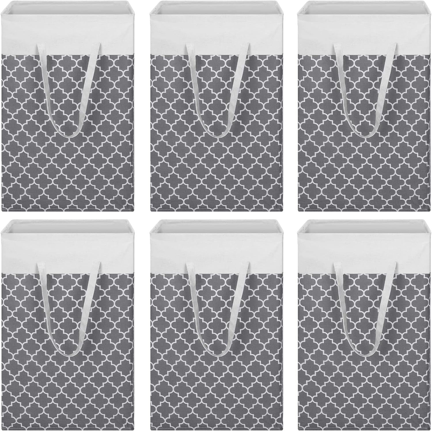 dxynlzq 6 Pack 75L Laundry Baskets Freestanding Laundry Hamper ...