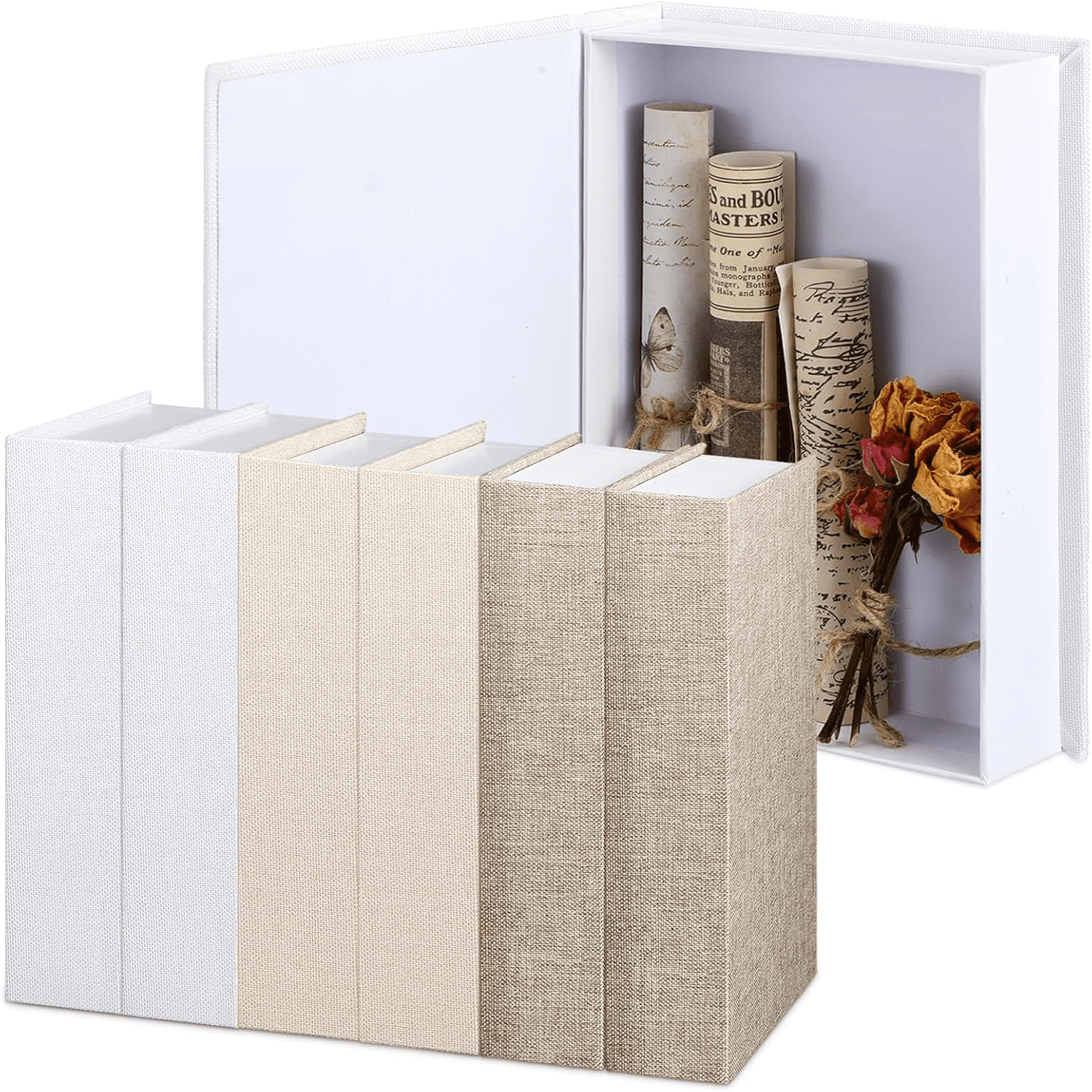 dxynlzq 6 Pcs Fake Books for Decoration Faux Modern Fake Book Storage ...