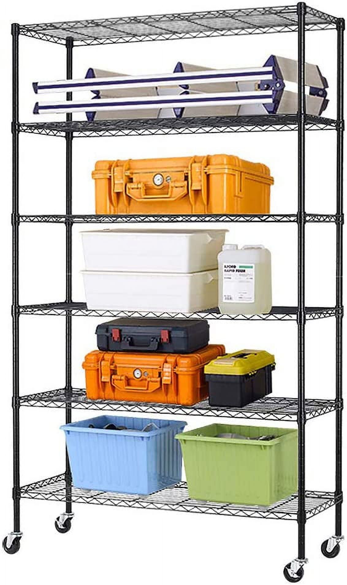 dxynlzq 6 Tier Wire Shelving Unit Rack NSF Heavy Duty Height Adjustable ...