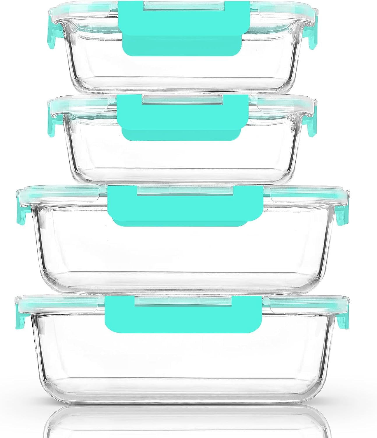 dxynlzq [80 oz & 36 oz Extra Large Glass Food Storage/Baking Containers ...