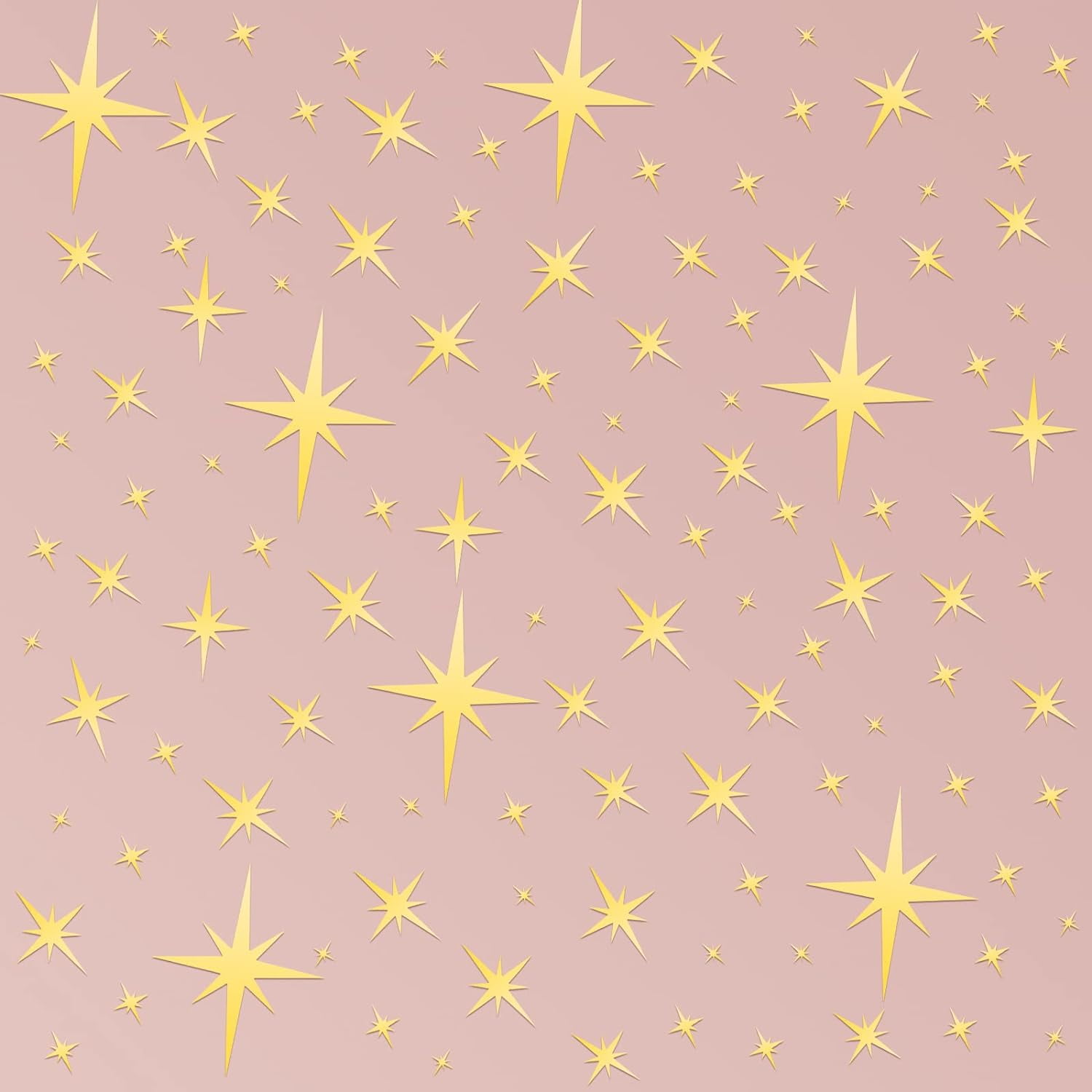 dxynlzq 82 Pieces Mirror Wall Stickers Star Wall Decals Decor Removable ...