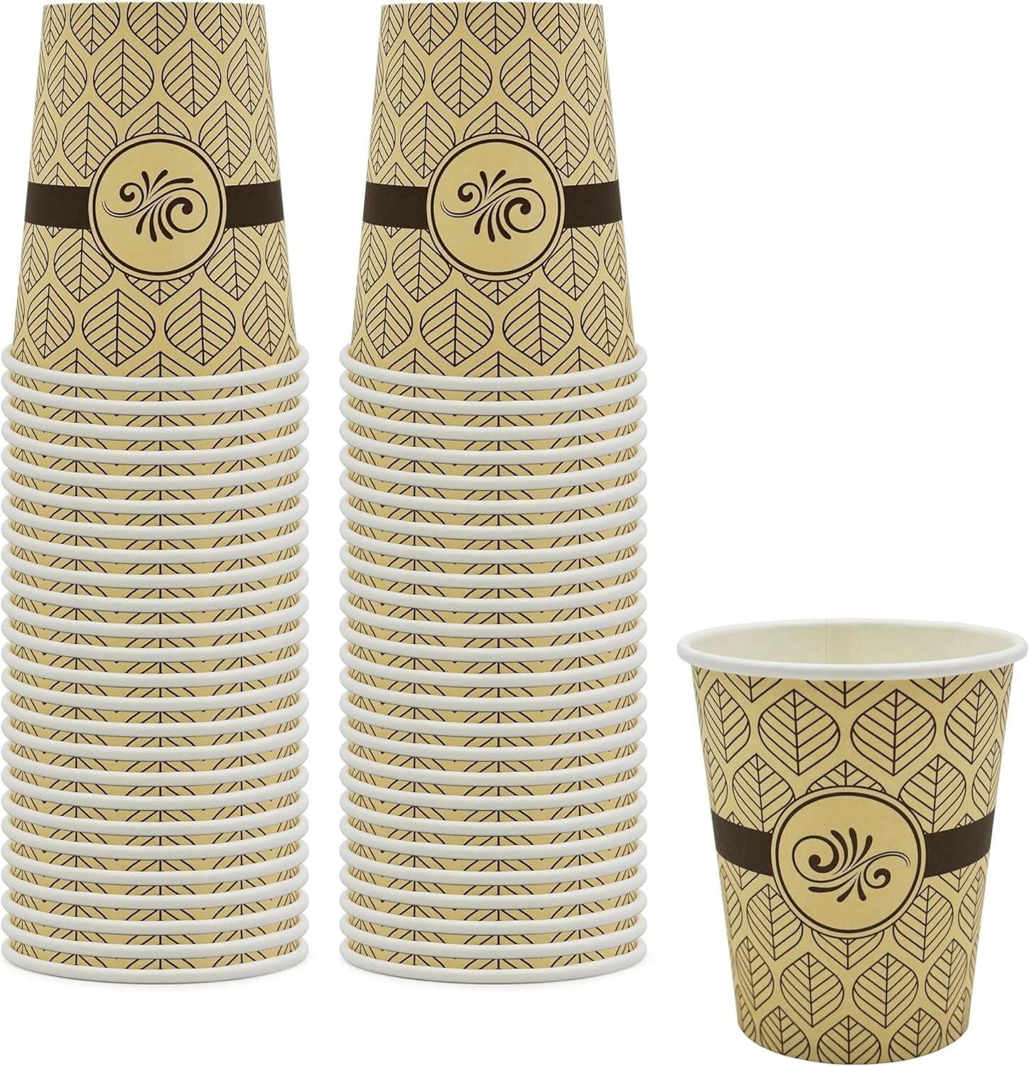 dxynlzq 8oz Hot Coffee Paper Cups [Pack of 50]-Disposable Take-Away For ...