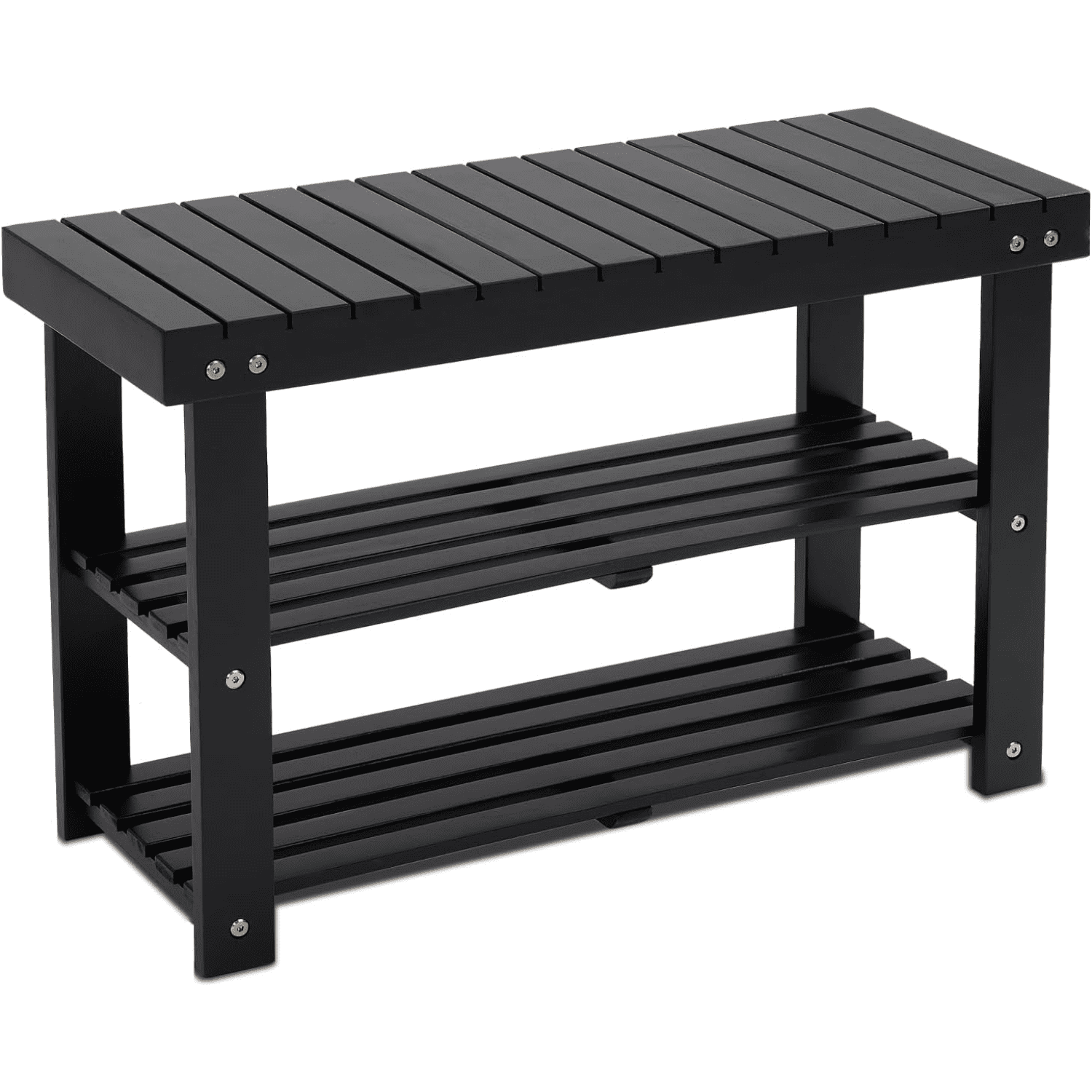 dxynlzq Acacia Shoe Rack Bench 3-Tier Sturdy Shoe Storage Bench Wooden ...