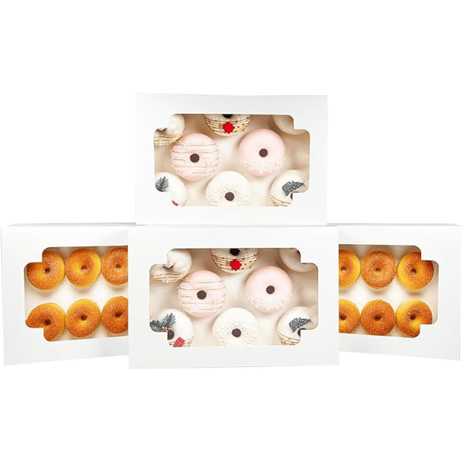dxynlzq Auto-pop up White Cookie with Window 12x8x2.5 inch 32 Packs Two ...