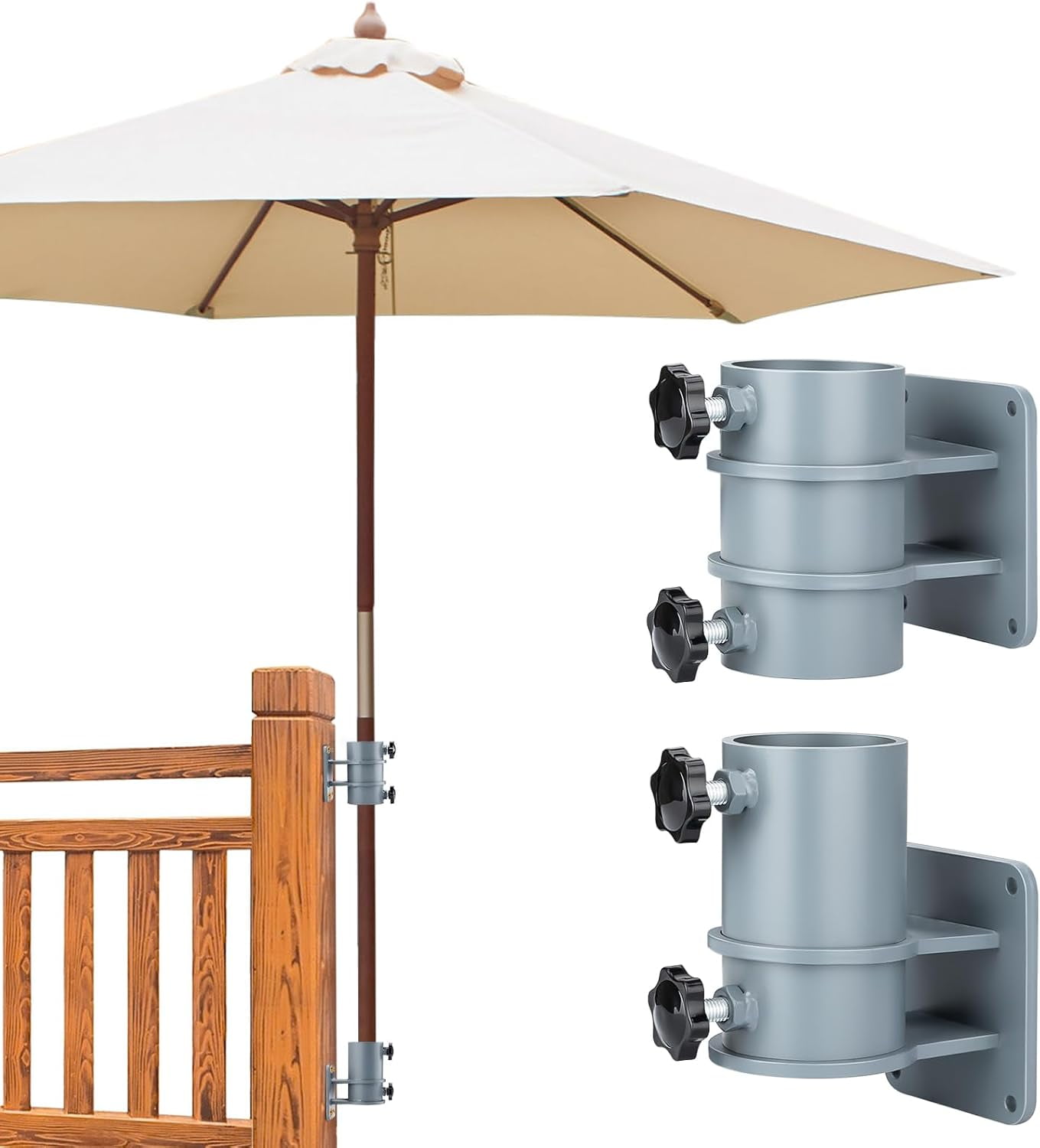 dxynlzq BRILLIHOOD Pair of Side Holder Stainless Steel Parasol Holder ...