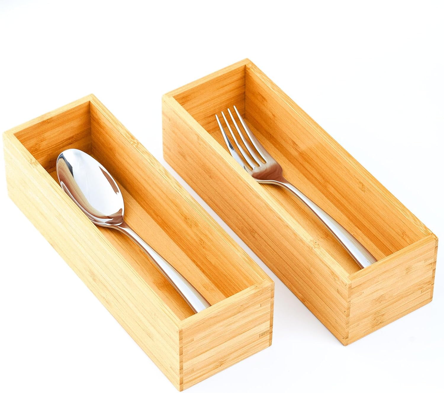 dxynlzq Bamboo Kitchen Utensils Organizer Extra Long High Silverware ...