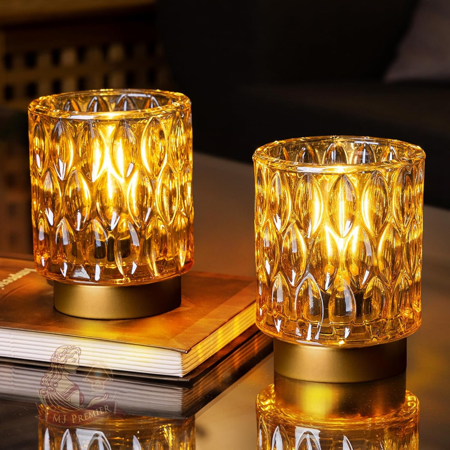 dxynlzq Battery Operated Table Lamps Timer Mini Crystal Lamp for Area ...