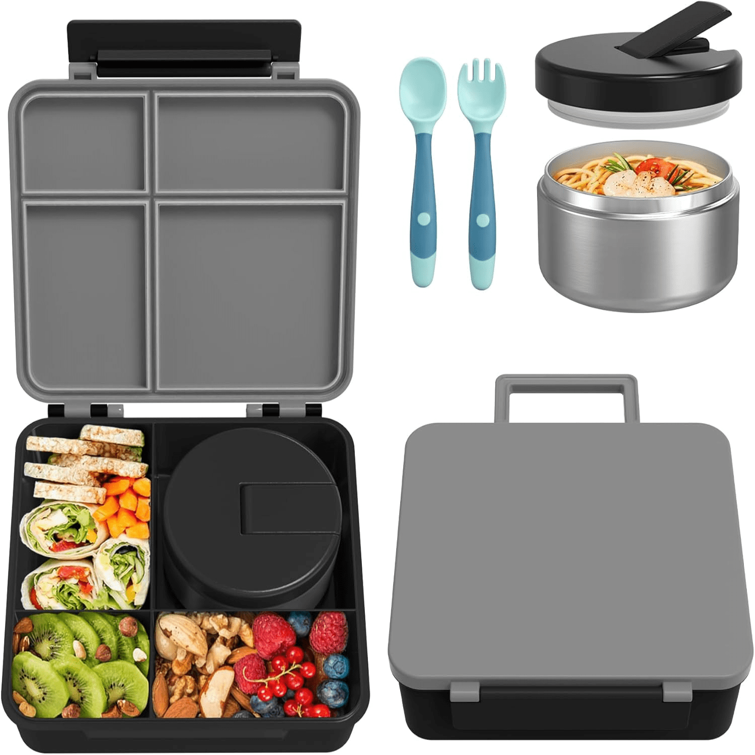 dxynlzq Bento Lunch with 8oz Soup Thermo Leakproof Lunch Food ...