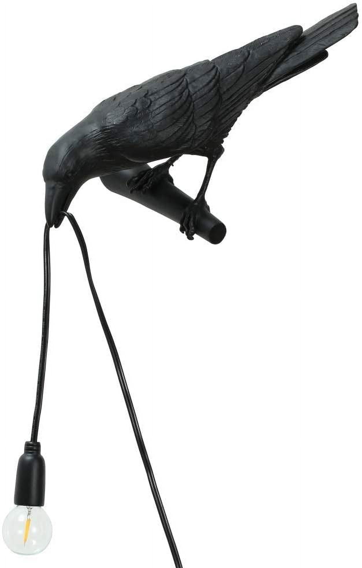 dxynlzq Birds Table Lamps Resin Crow Desk led Lamp Lights Fixture for ...
