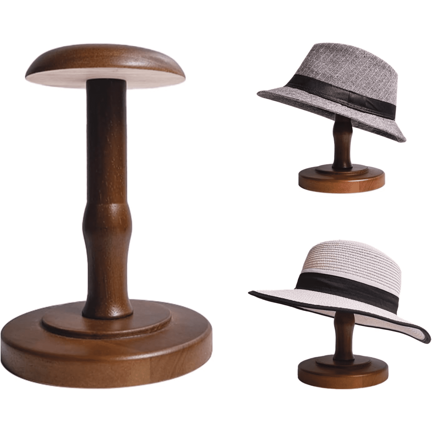 dxynlzq CHADWICK Vintage Hat Rack Stand Rustic Brown Hat Display Stand ...
