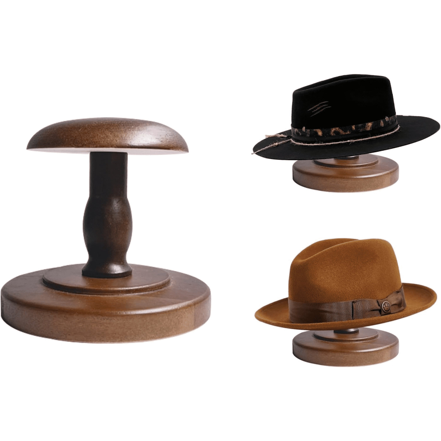 dxynlzq CHADWICK Vintage Hat Rack Stand Rustic Brown Hat Display Stand ...