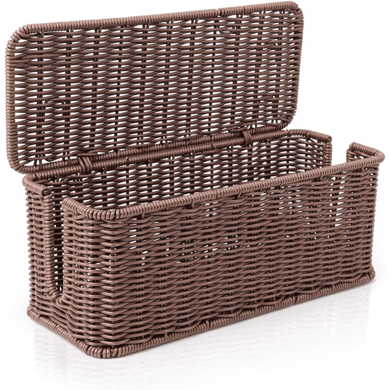 dxynlzq Cable Management Handmade Rattan Cable Organizer 2 Open Slots ...