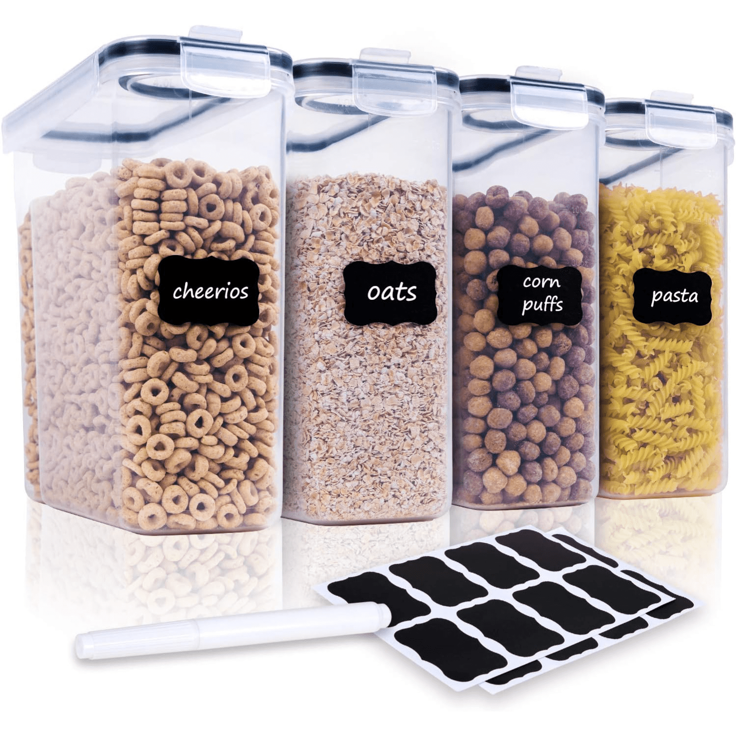 dxynlzq Cereal Containers Storage Set - 6 Piece Airtight Large Dry ...