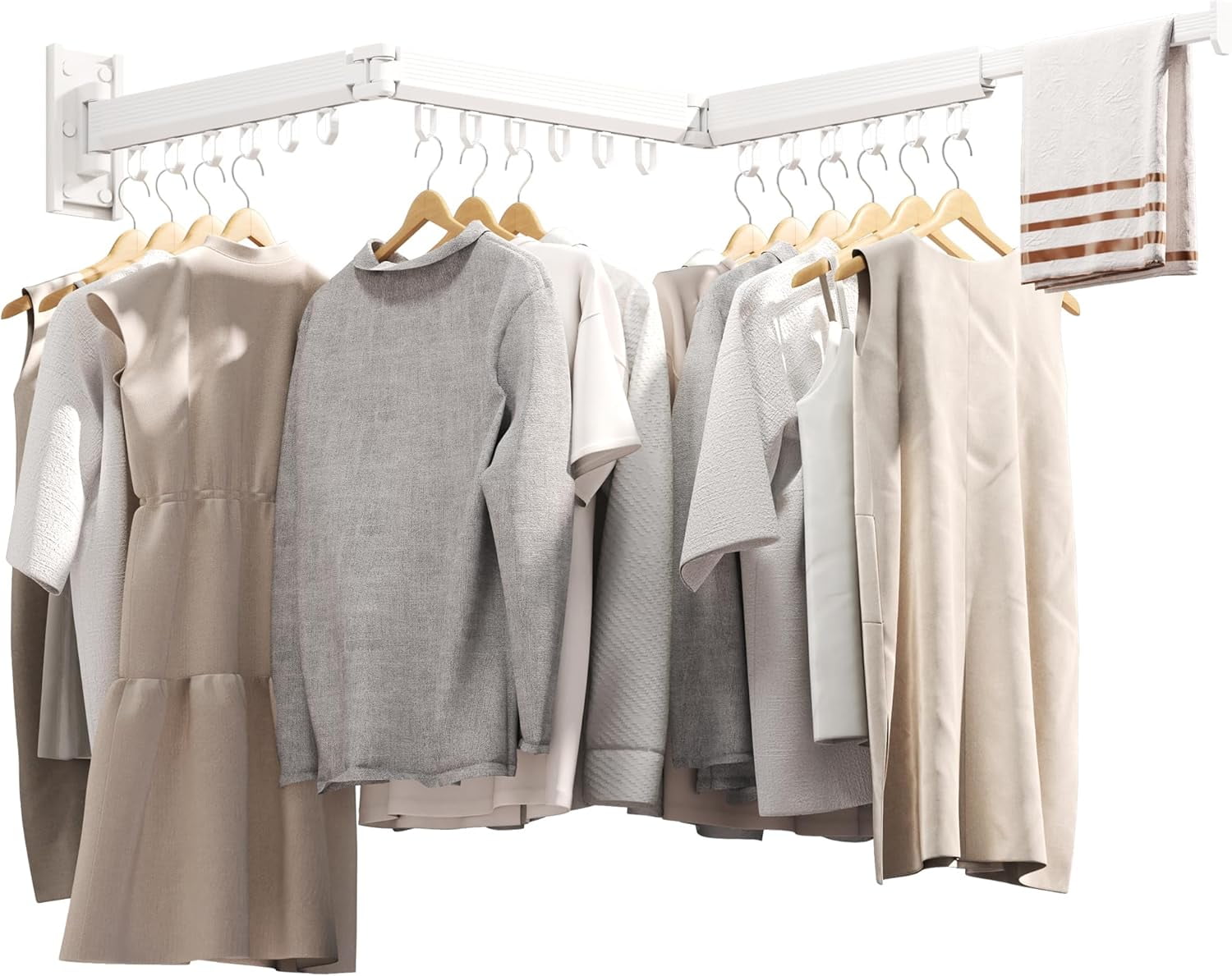 dxynlzq Clothes Drying Rack Wall Mounted Collapsible Drying Rack for ...