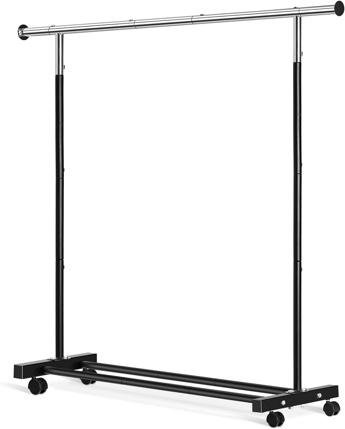 dxynlzq Clothing Rack 55.51 Inch Heavy Duty Clothes Rack Rolling Garment Rack with Wheels and ...