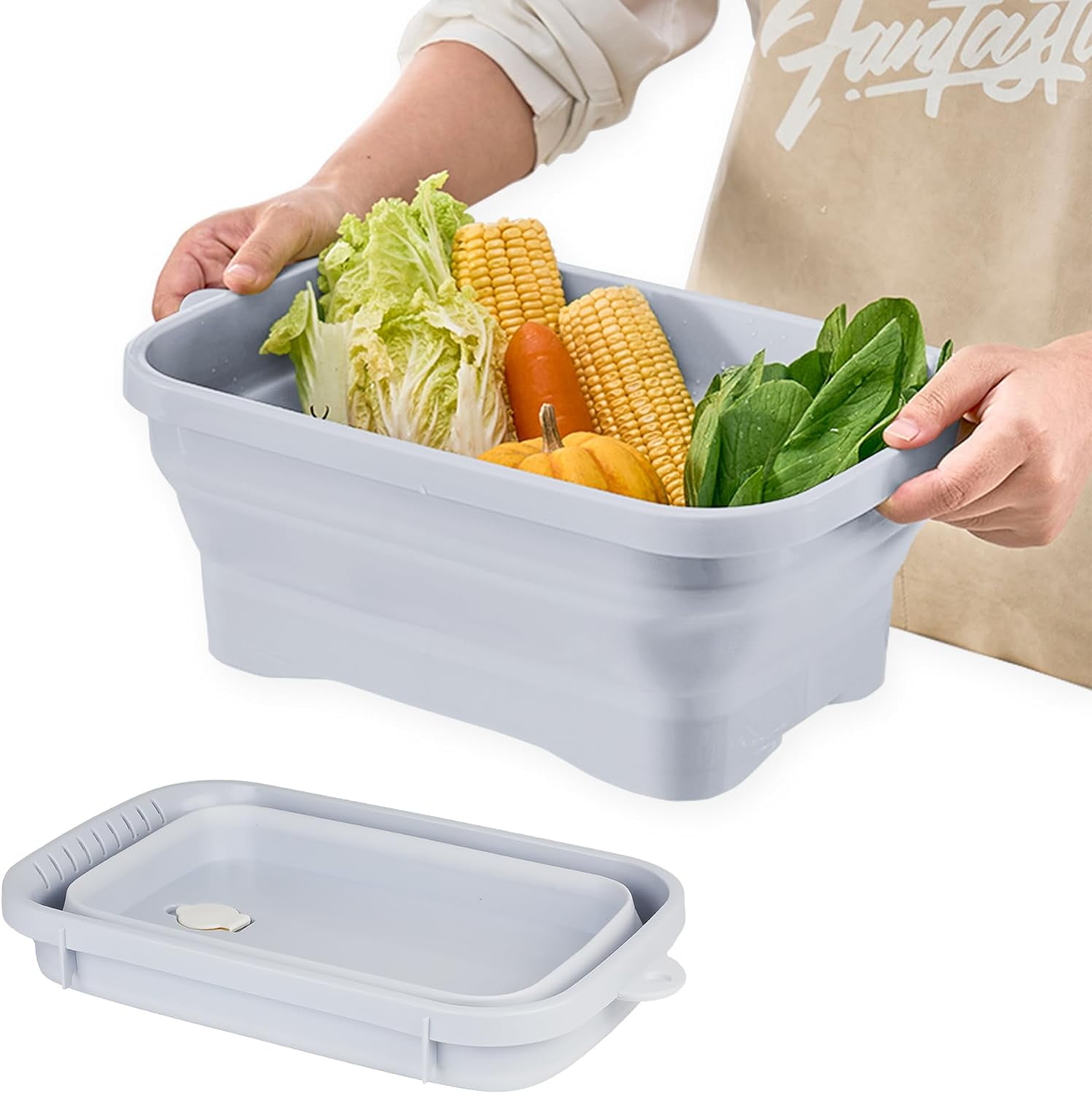 dxynlzq Collapsible Dish Pans 2Gal (7.5L) Capacity Plastic Dish Tub ...