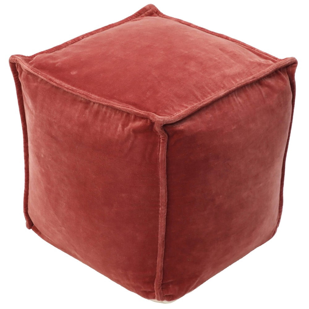 dxynlzq Costa Velvet Pouf Blush - Thresholdu0026#8482; Modern Square ...