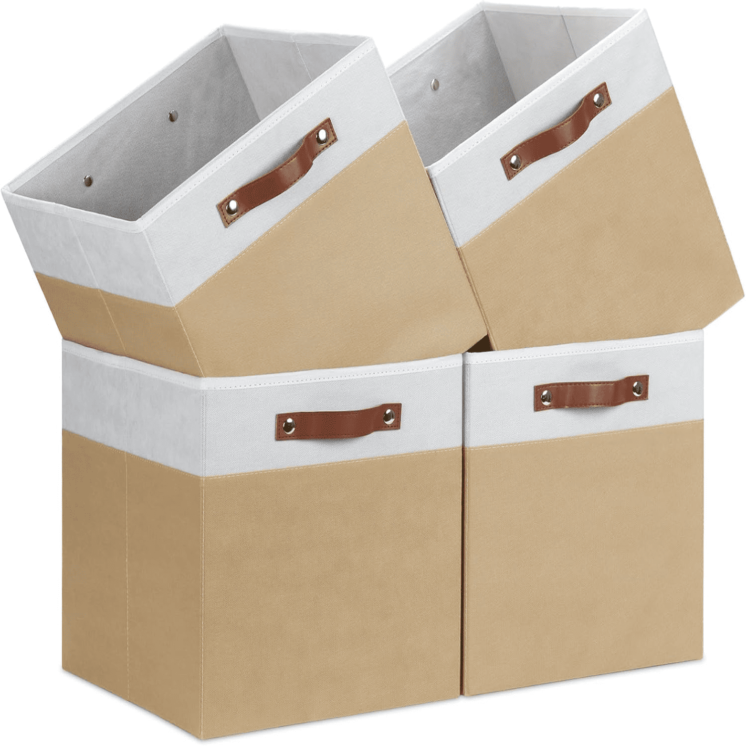 byfn Cube Storage Bins 4Pack Foldable Cube Baskets for Clothes Shelf ...