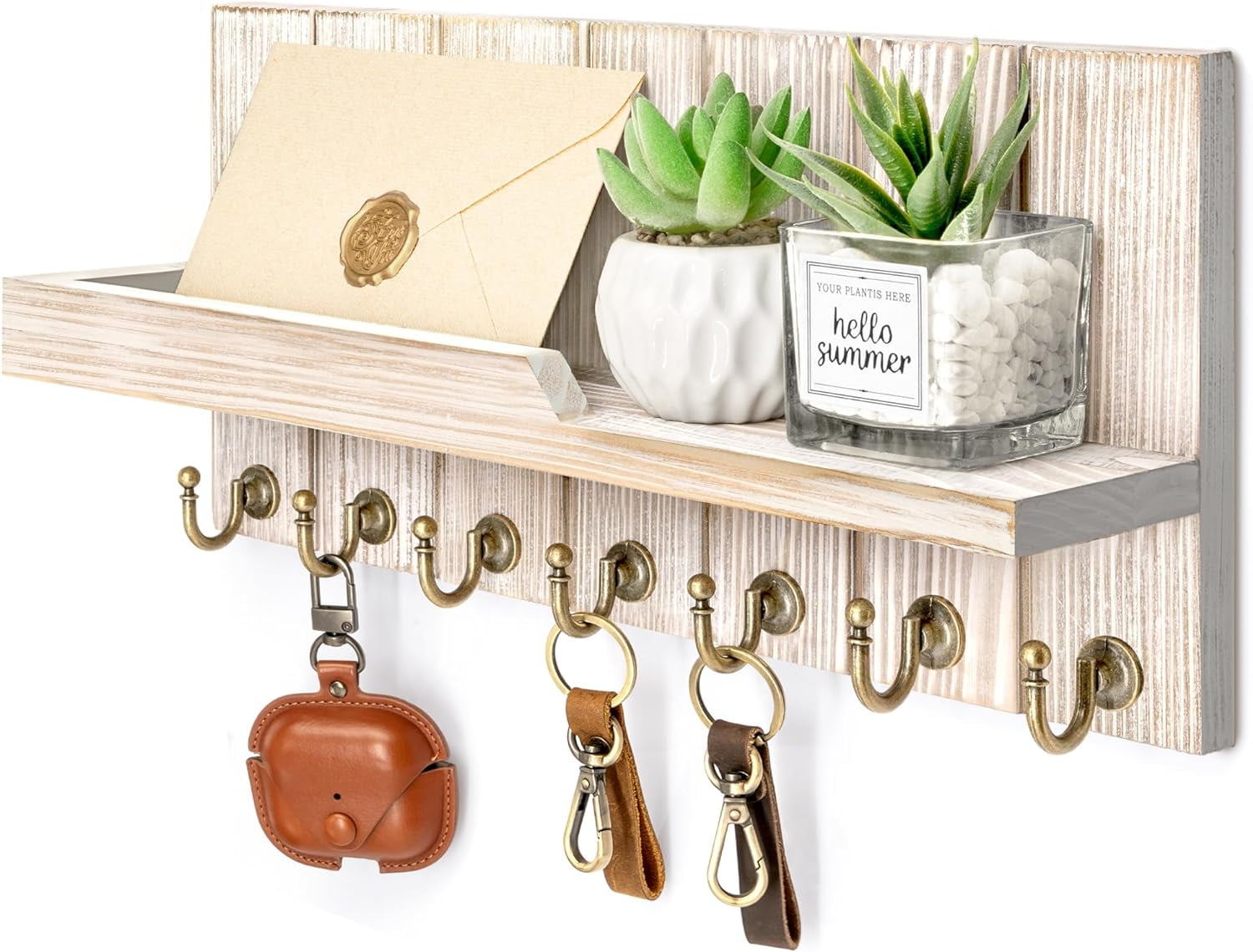 dxynlzq Decorative Key and Mail Holder for Wall - Farmhouse 15 Inches ...