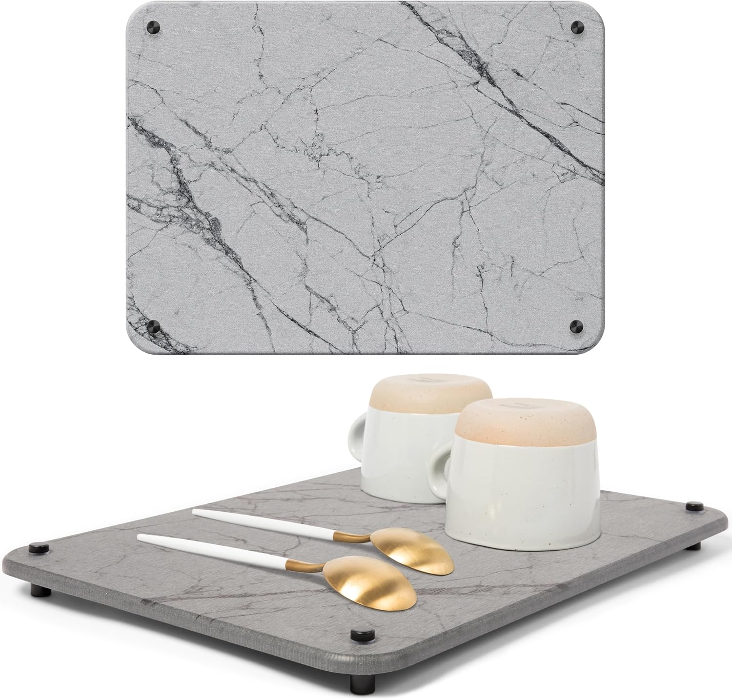 dxynlzq Diatomite Stone Drying Mat for Counter - Rapid Moisture Removal ...