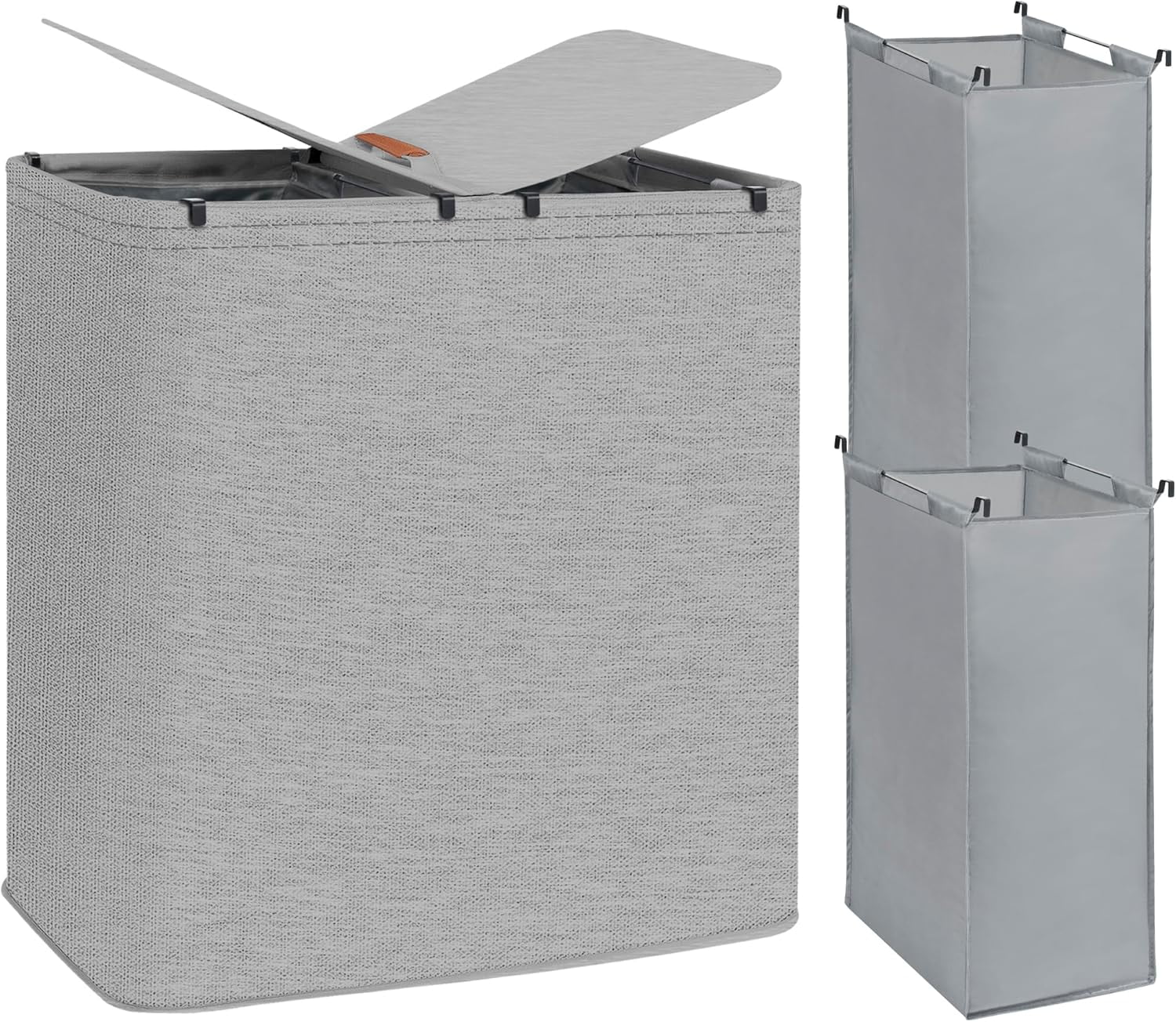 dxynlzq Double Laundry Hamper 136L Laundry Sorter with Lid and ...
