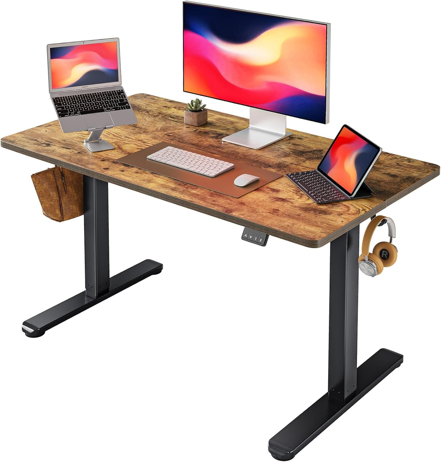dxynlzq Electric Standing Adjustable Height 55 x 24 Inch Sit and Stand ...