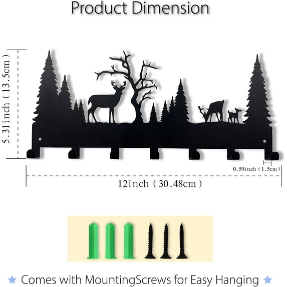 dxynlzq Elephant Family Metal Key Hook Rack - African Savannah Sunset ...