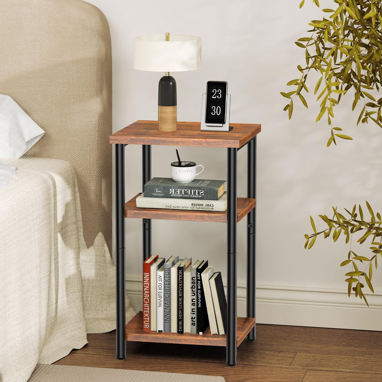 dxynlzq End Table 3 Tier Side Sofa Tables for Small Space Storage Shelf ...