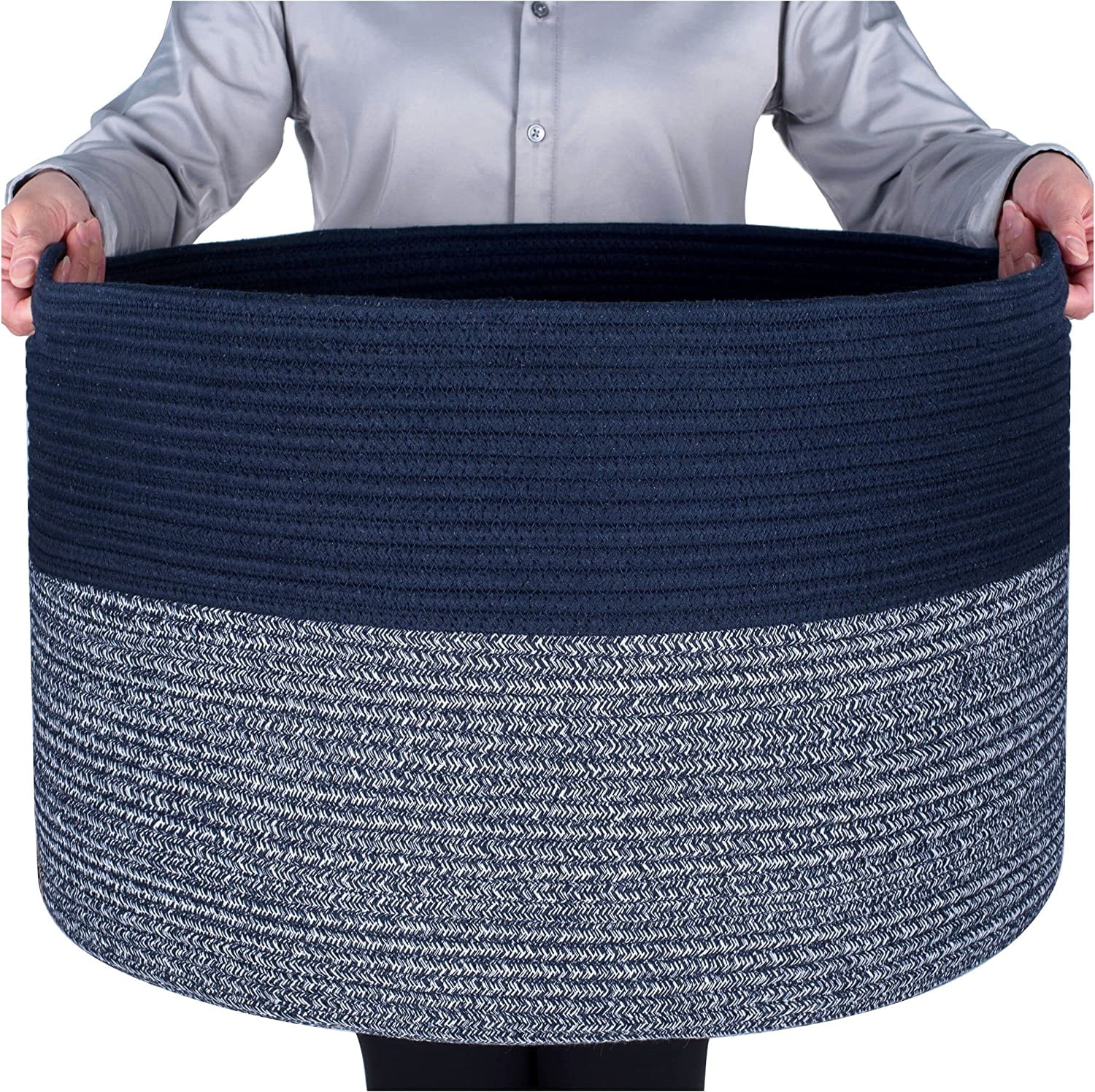 dxynlzq Extra Large 22 x 14in Decorative Blanket Basket for Living Room ...