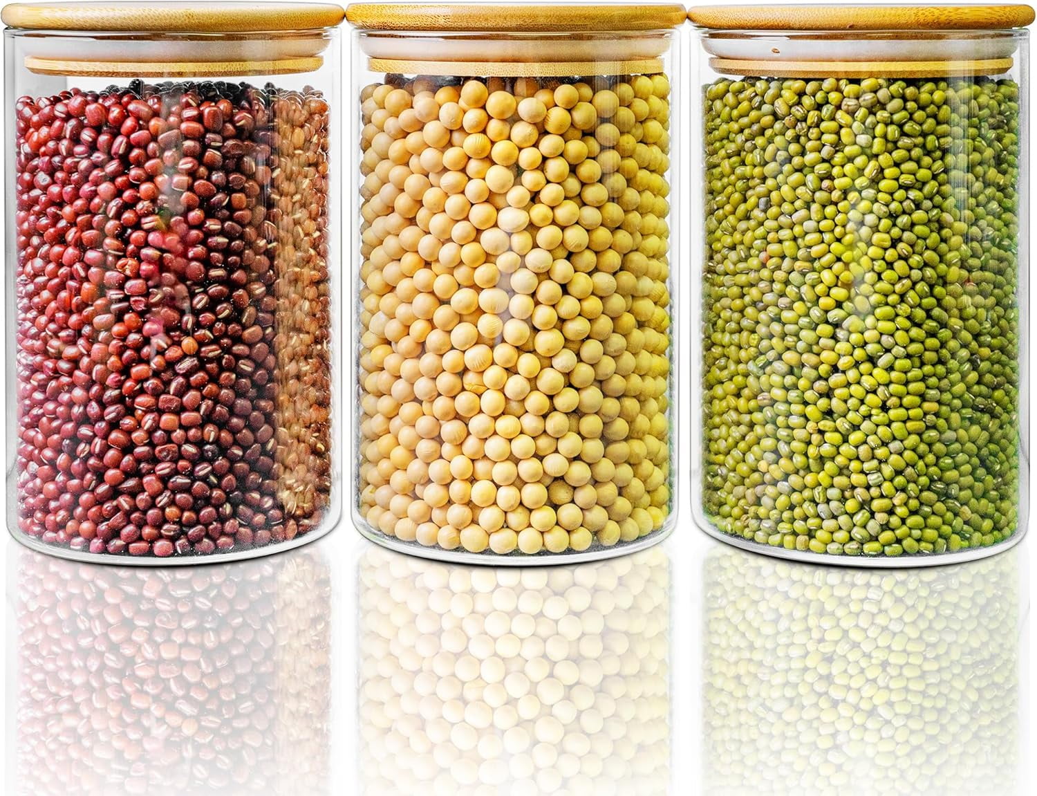 dxynlzq Extra Large Glass Flour and Sugar Storage Containers with ...