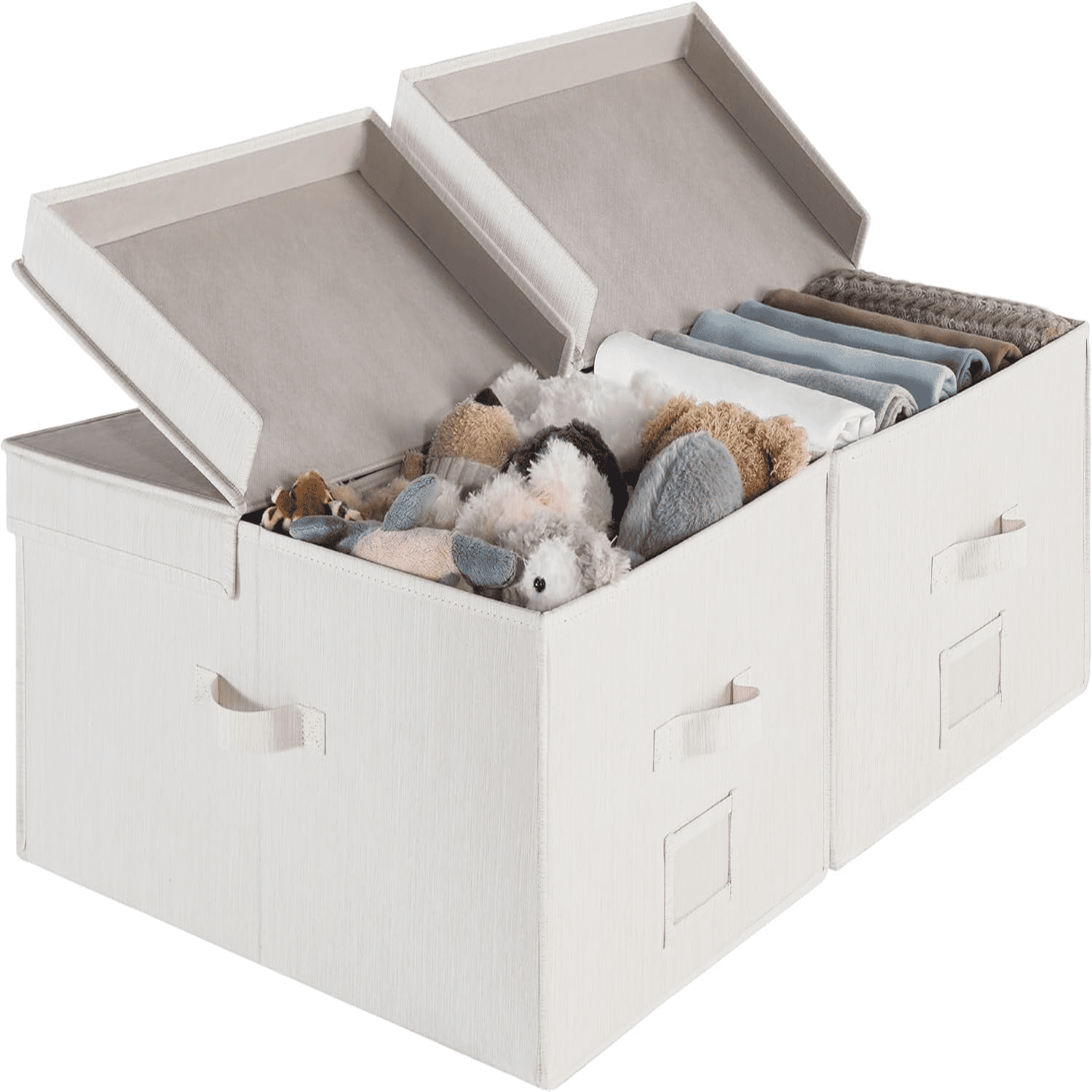 dxynlzq Extra Large Storage Bins with Lids 55L Decorative Organizer ...