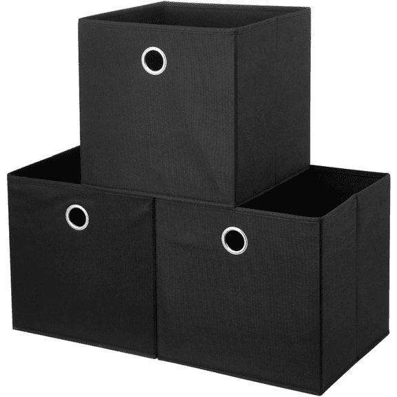 Pomatree Storage Cube Bins, 12x12 Bathroom Closet Organizer, Set of 6, Durable Fabric Foldable ...