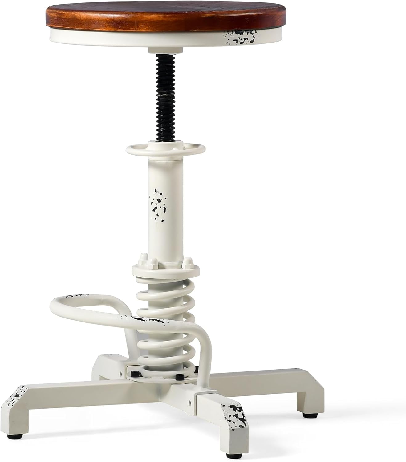 dxynlzq Farmhouse Bar Stool Industrial Short Counter Stool 18.1-22inch ...