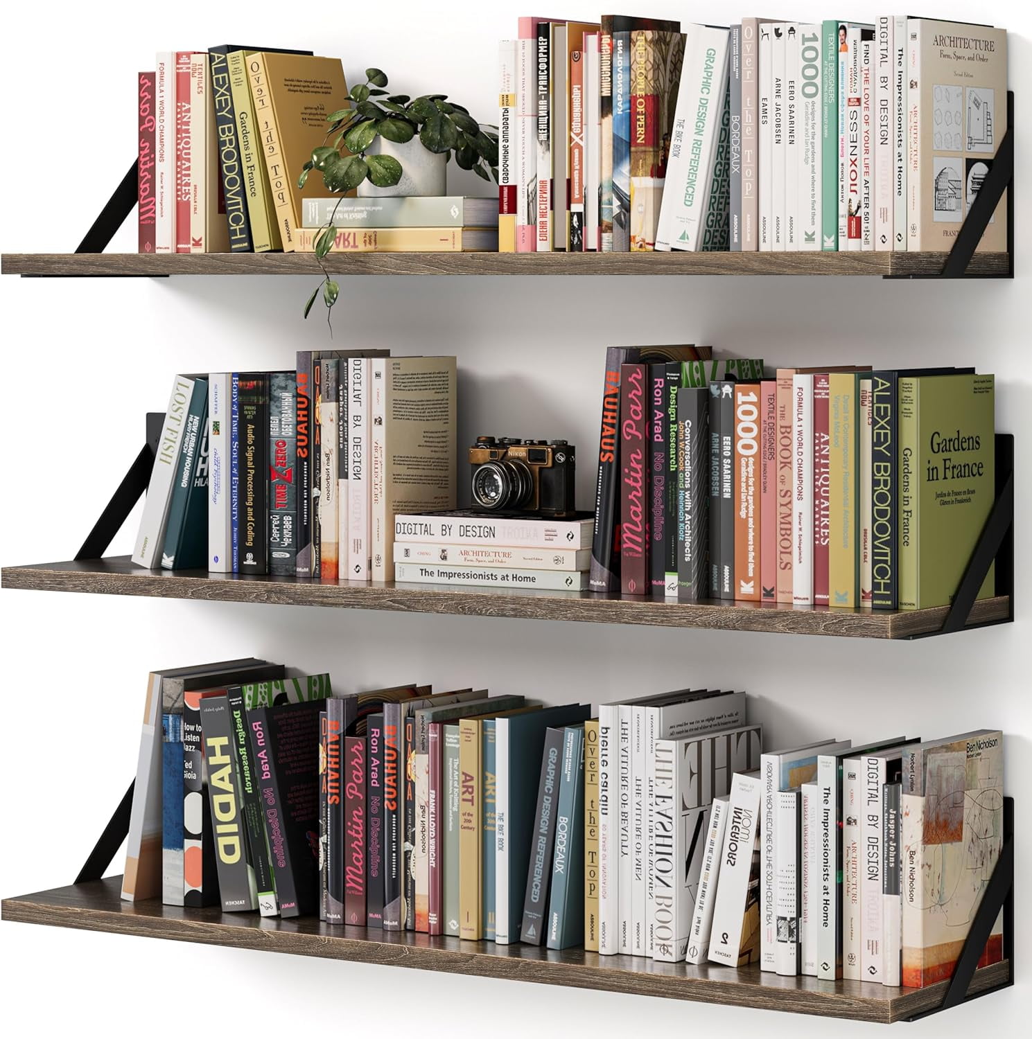 dxynlzq Floating Book Shelves 35.4 Inches Wall Bookshelf Long Large ...
