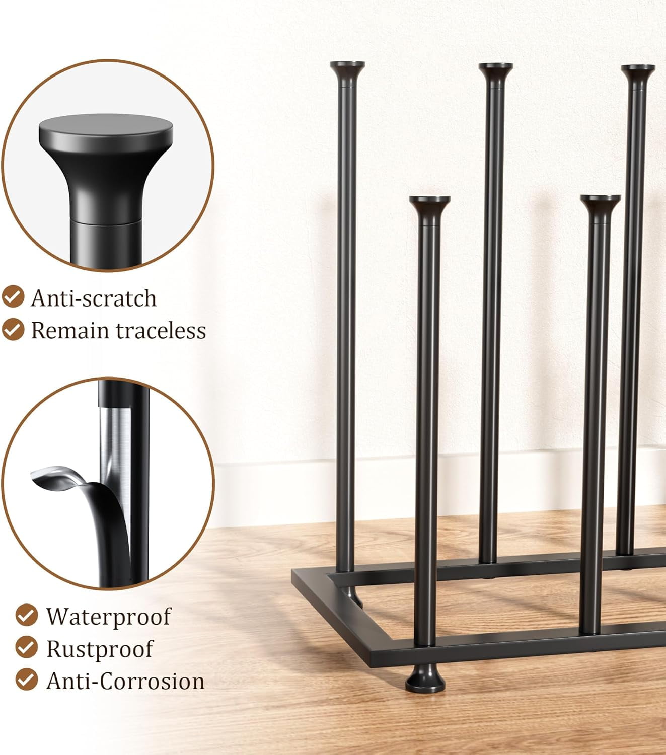 dxynlzq Freestanding Boot Rack Organizer Tall Boots - Vertical Shoe ...