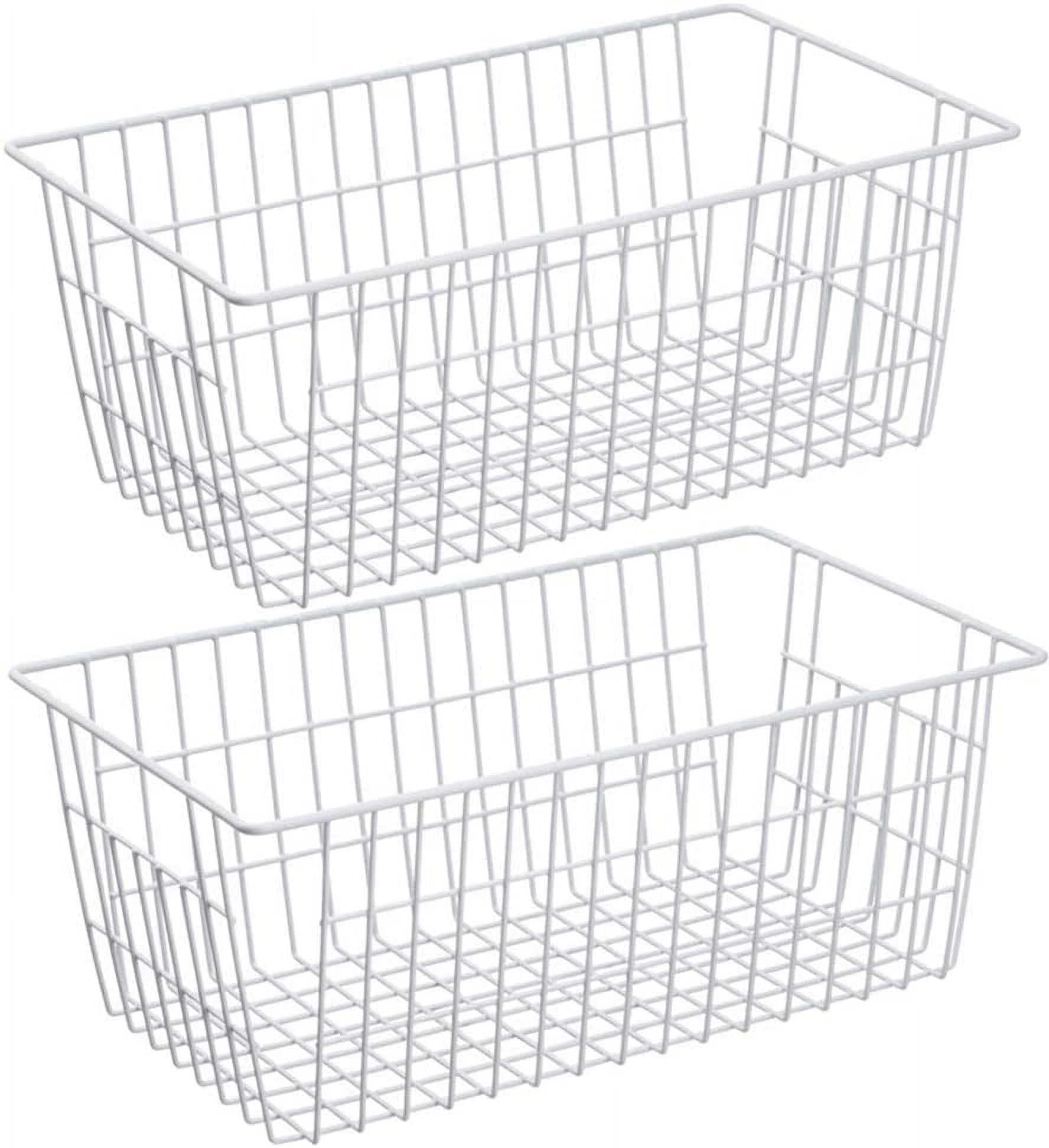 dxynlzq Freezer Baskets Pantry Storage Baskets Bin Wire Metal Storage ...