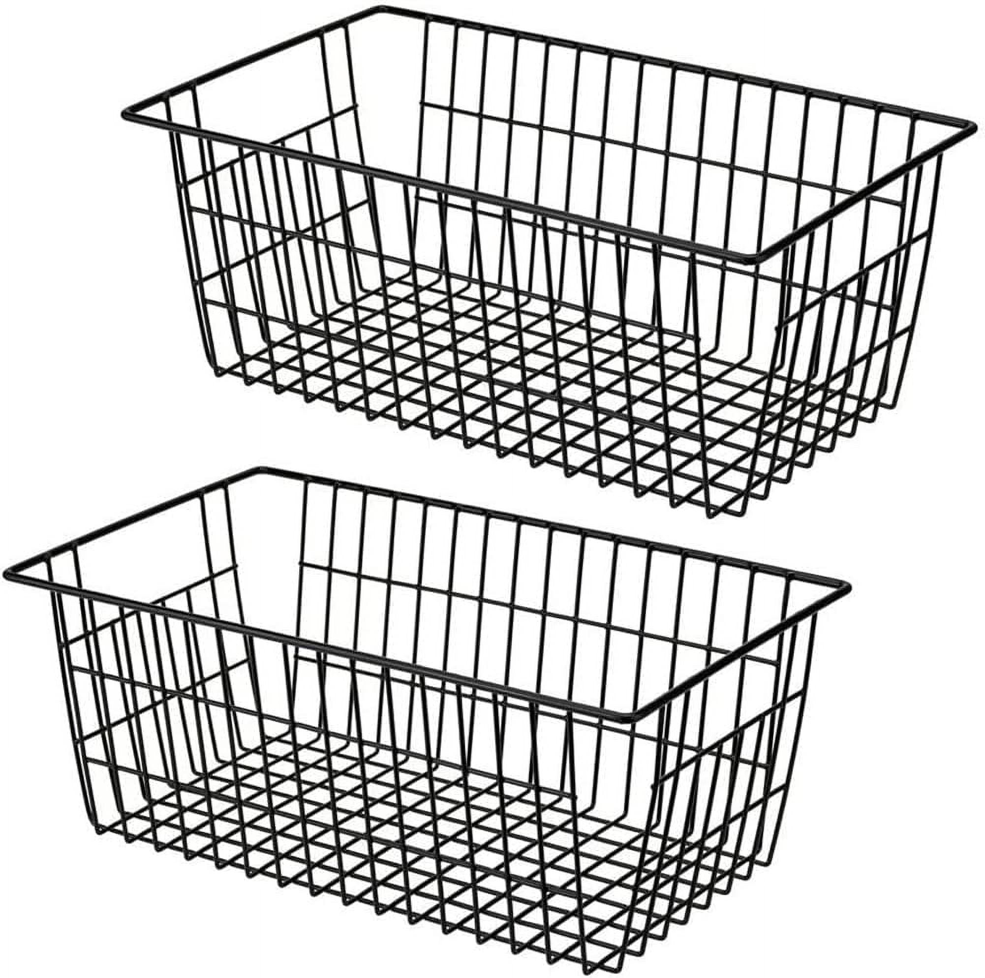 dxynlzq Freezer Baskets Pantry Storage Baskets Bin Wire Metal Storage ...