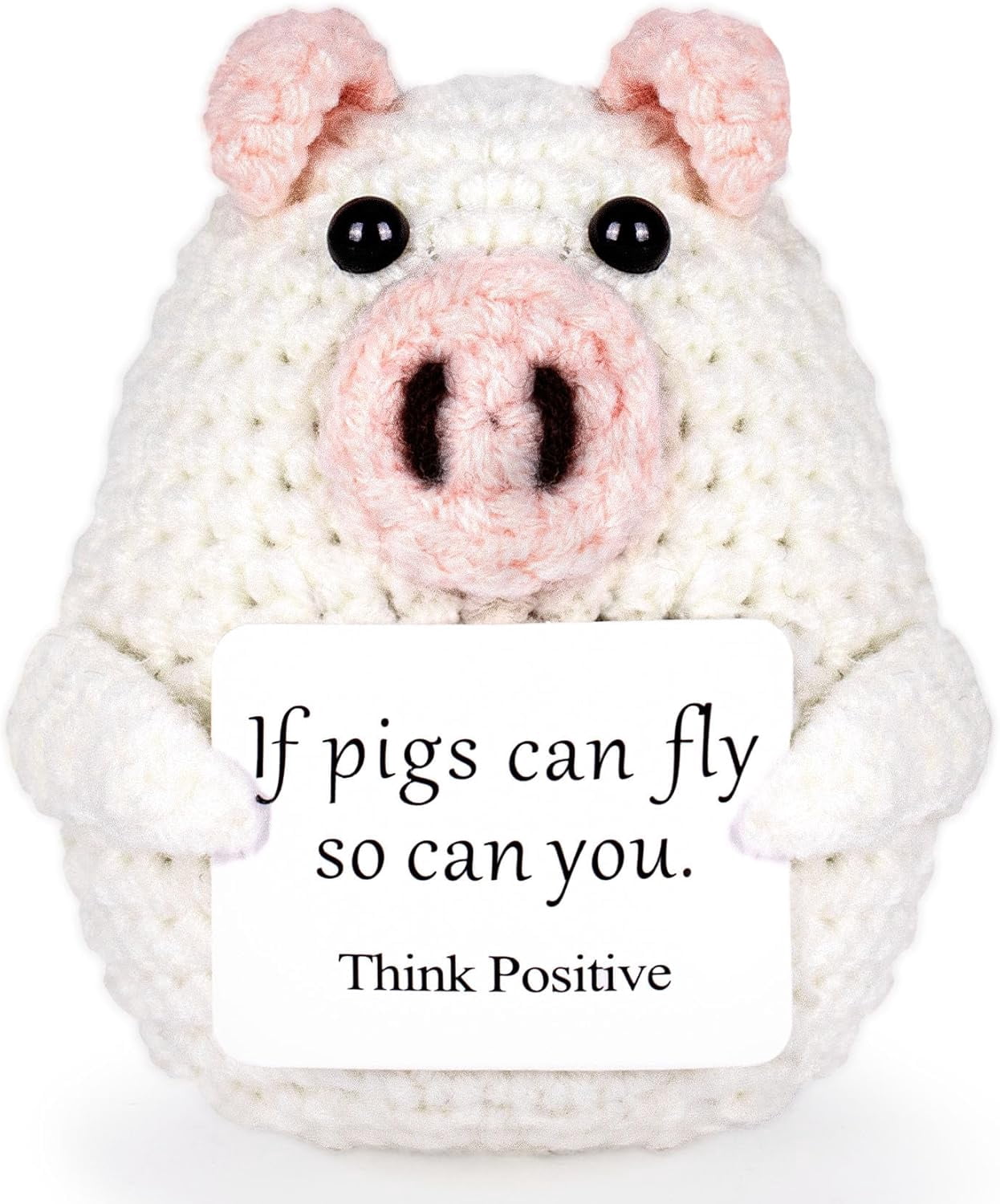 dxynlzq Funny Positive Bee Mini Crochet Bee with Positive Affirmations ...