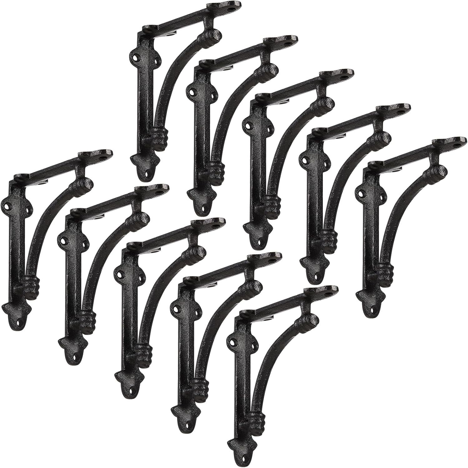 dxynlzq Gisafai 10 Pcs Decorative Shelf Brackets 5.5 Inch Cast Iron ...