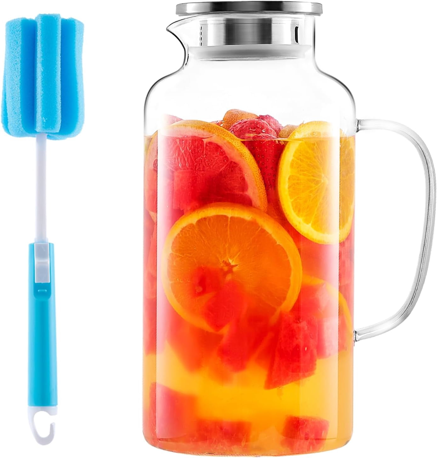 dxynlzq Glass Pitcher 3.5L/118 oz Glass Water Pitcher with Lid and ...