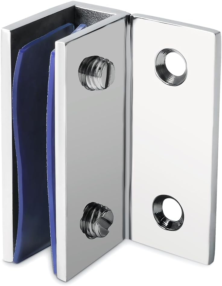 dxynlzq Glass Shelf Adjustable Shower Glass Clamps Heavy Duty Clamp ...