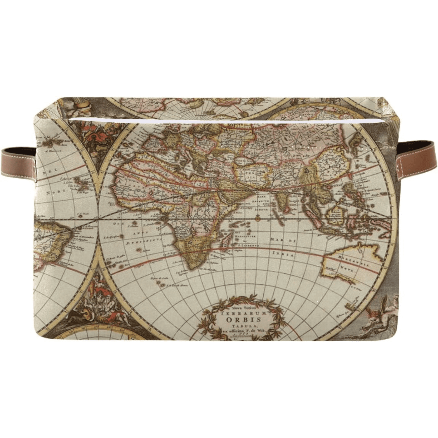 dxynlzq Globe World Map Storage Basket Collapsible Cloth Storage Cube ...