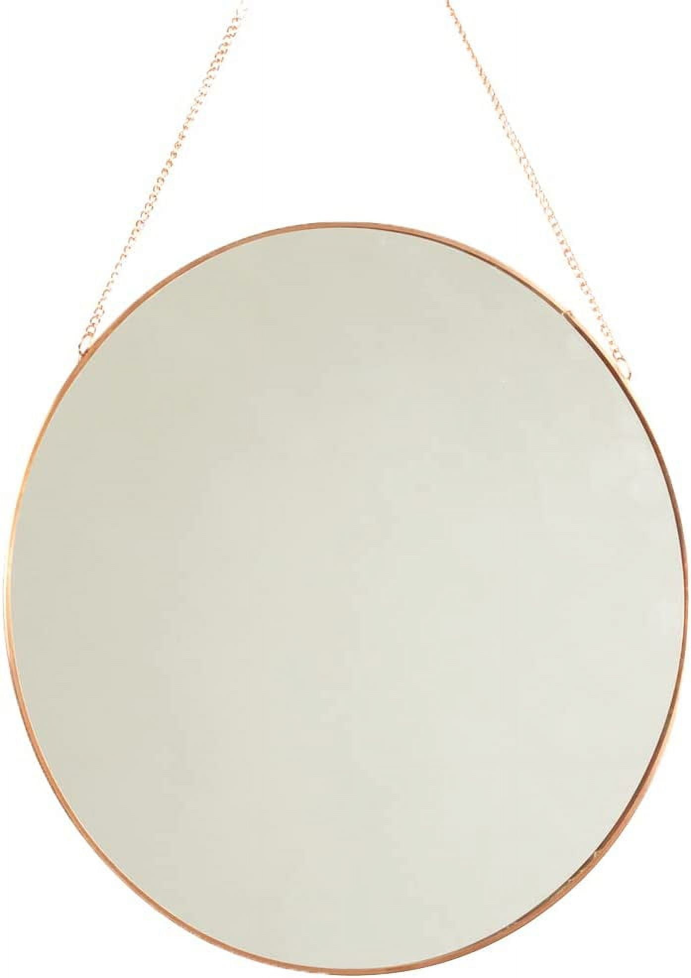 dxynlzq Gold Modern Round Wall Mirror with Detachable Hanging Chain ...