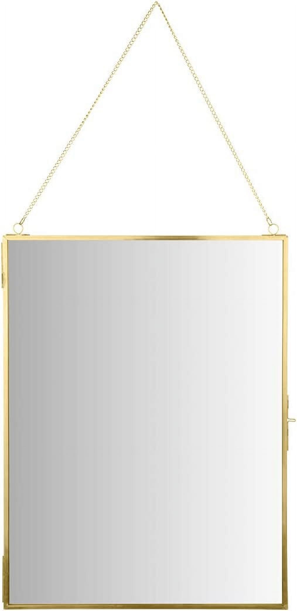 dxynlzq Gold Modern Round Wall Mirror with Detachable Hanging Chain ...