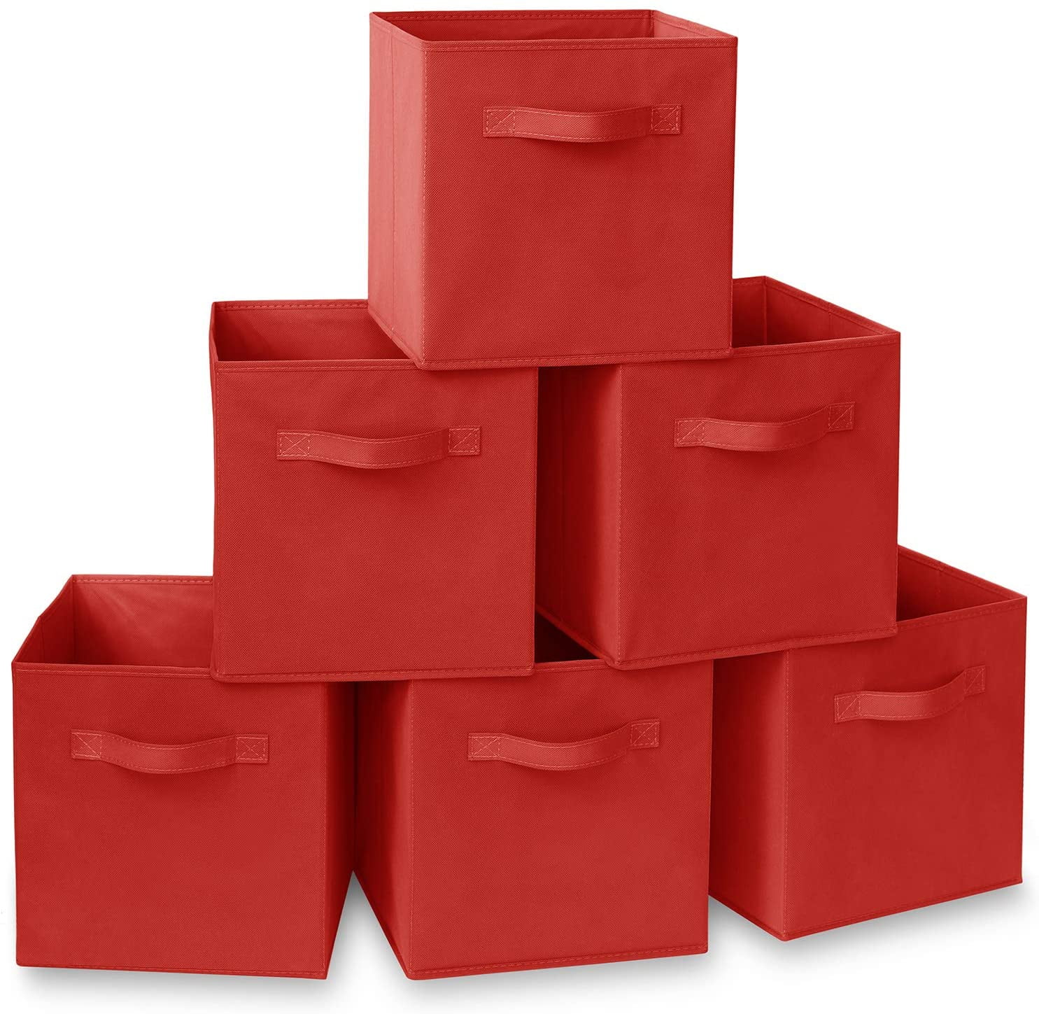 sdecl Collapsible Fabric Cube Storage Bins Yellow - 11" Foldable Cloth ...