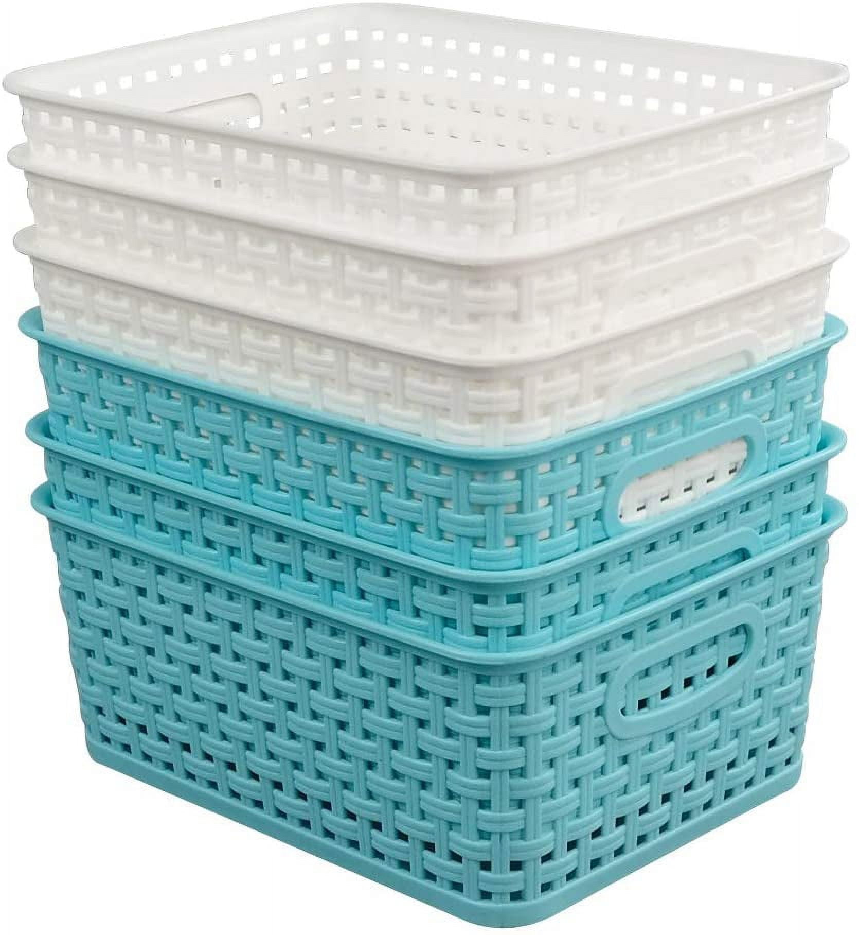 dxynlzq HCOCM Plastic Storage Baskets/Storage Bins Pack for 6 - Walmart.com