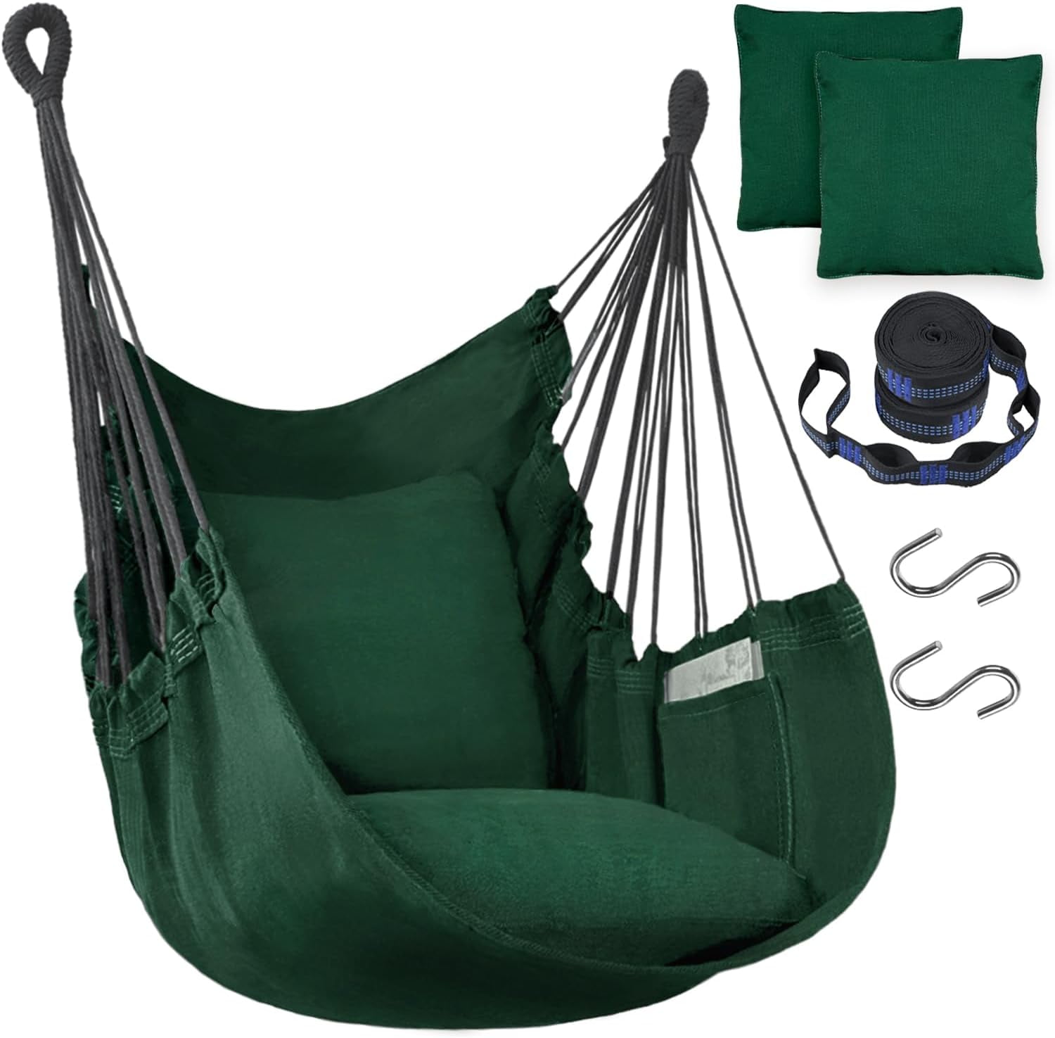dxynlzq Hammock Chair Hanging Hammock Chair Rope Swing 2 Included-Sturdy & Durable Soft Hand ...