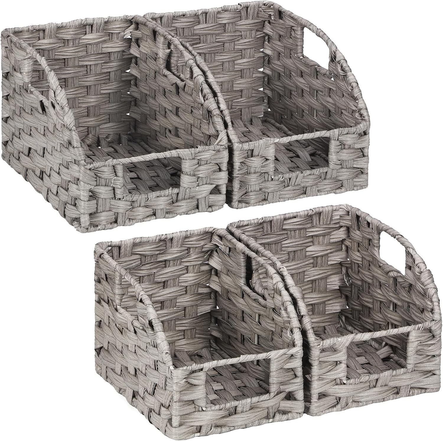dxynlzq Handwoven PP Wicker Storage Basket Waterproof Imitation Rattan ...