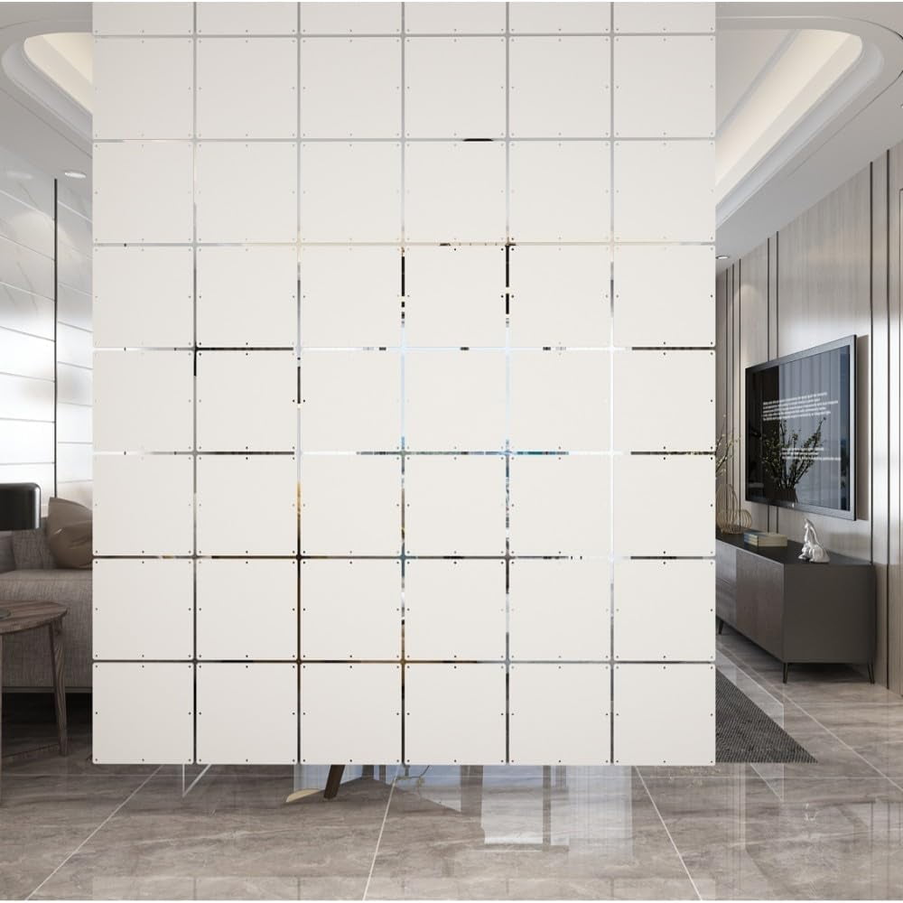 vhibuon Hanging Room Divider White DIY Panel Screens Partition 12 ...