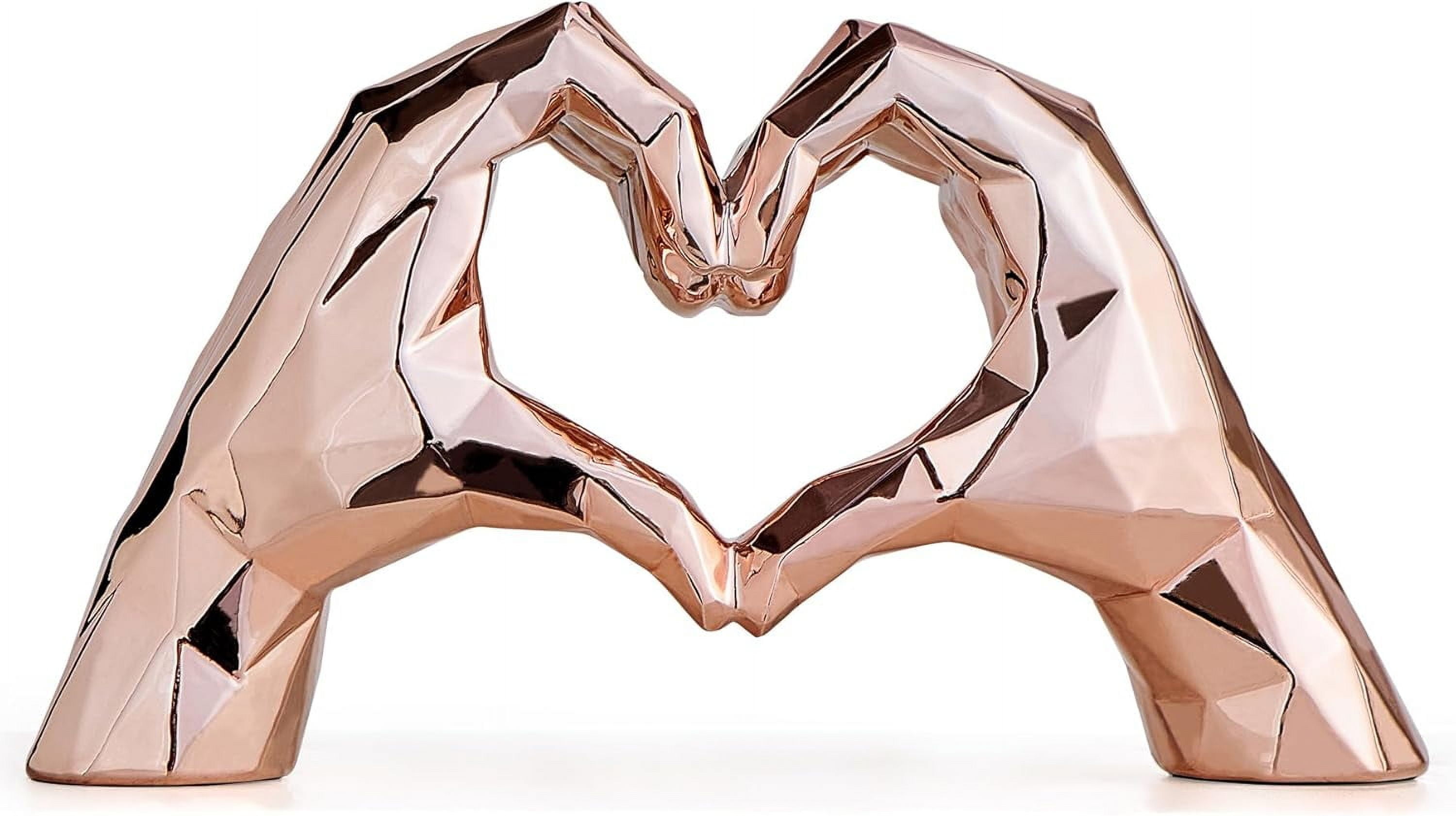 dxynlzq Home Decor Gery Heart Hands Sculpture Modern Art Statues Home Decorations for Living ...